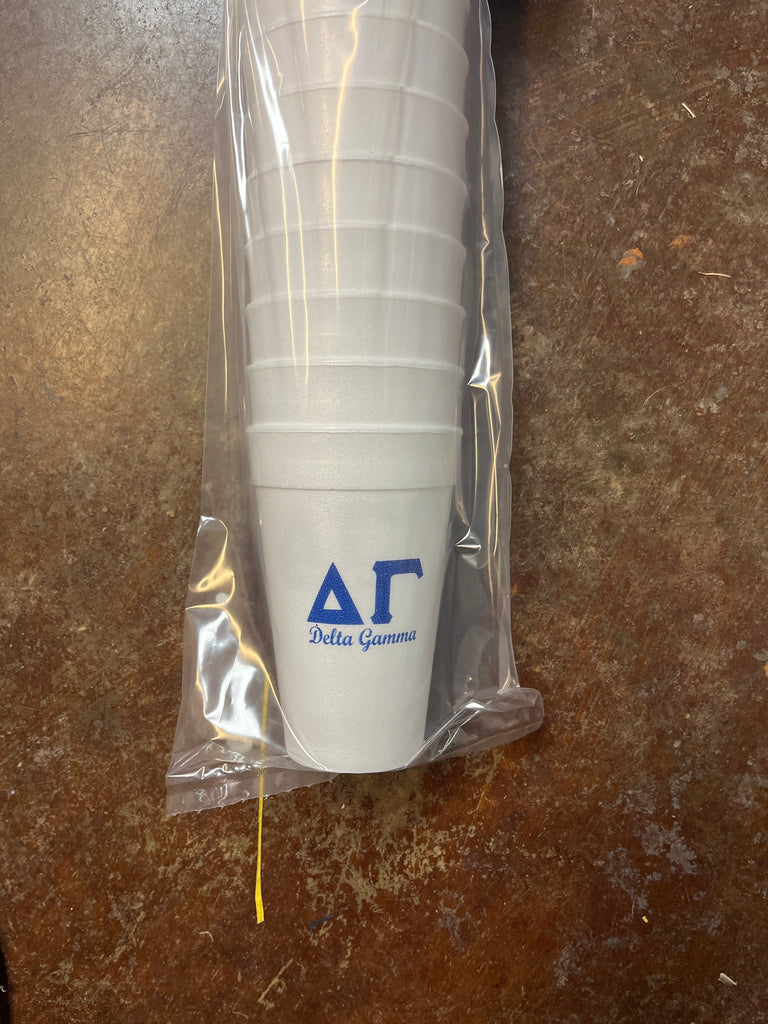 10-pack Styrofoam Cups- Delta Gamma Cups – Brown Bag Etc