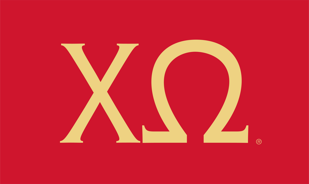 Greek Letter Flag- Chi Omega – Brown Bag Etc