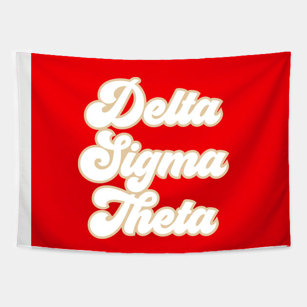 Retro Script Flag- Delta Sigma Theta – Brown Bag Etc