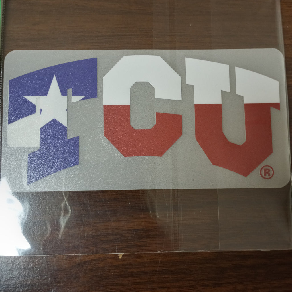 TCU Texas Flag Car Decal – Brown Bag Etc