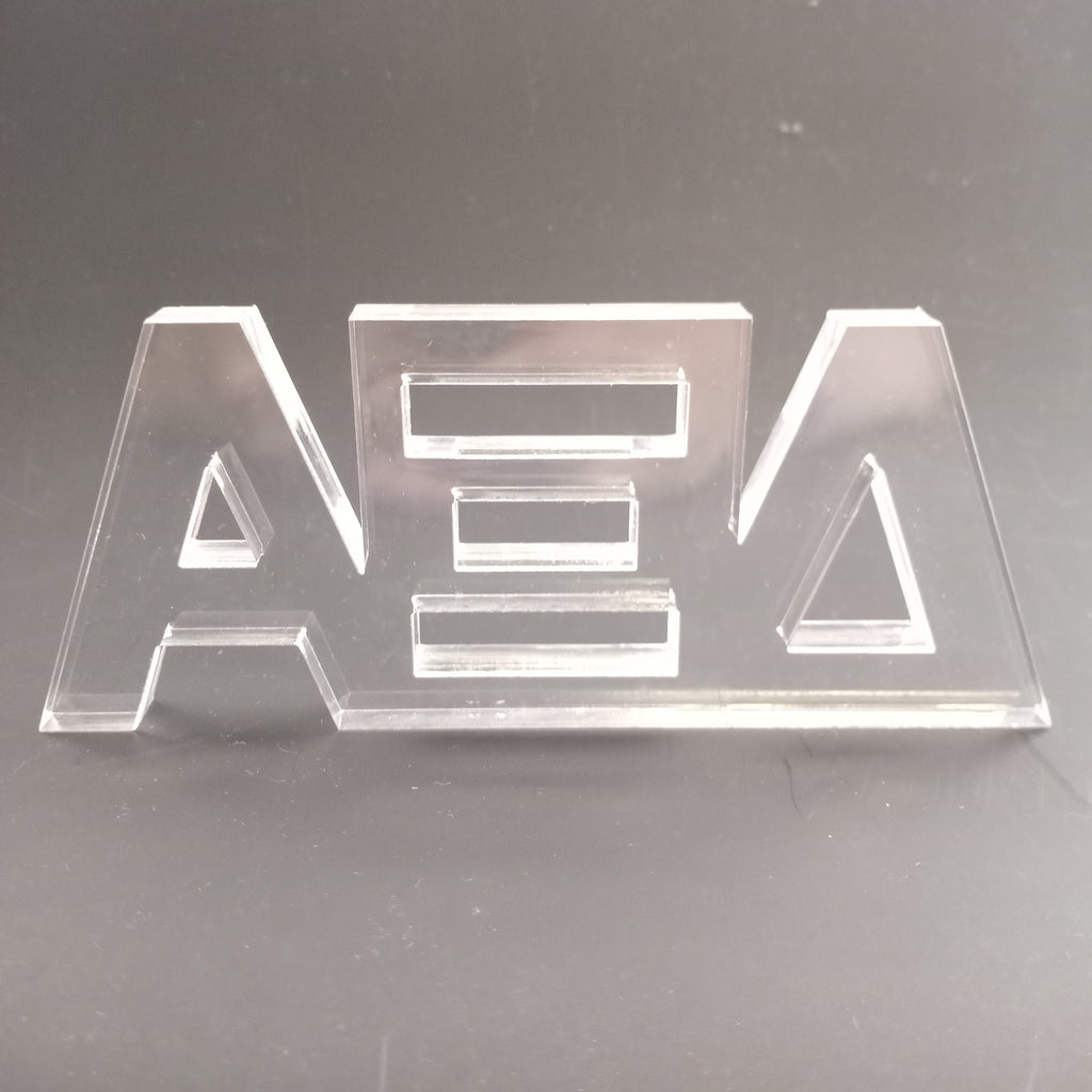 Acrylic Shelf Letters- Alpha Xi Delta – Brown Bag Etc